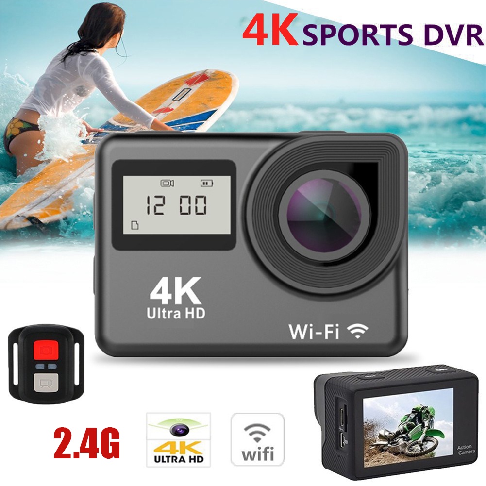 กล้องแอคชั่นDual Screen Ultra HD 4K Action Camera WIFI Remote Control ...
