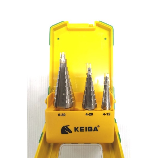 KEIBA KE-9602001 HXKP0103 ดอกสว่าน STEP DRILL KEIBA 3ตัวชุด ดอกสว่านเจดีย์keiba เกรดเหล็กM2 ชุด ...