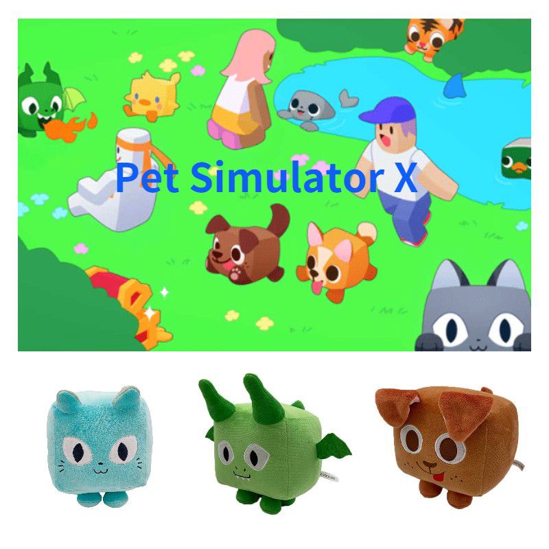 Big Games Pet Simulator X Cat Axolotl Dog Bat Plush Stuffed Doll Toy ...