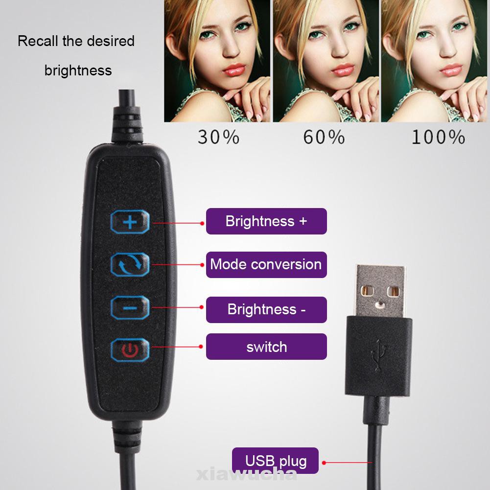 Dimmable USB Live Broadcast Filling Button Control Beautification LED ...
