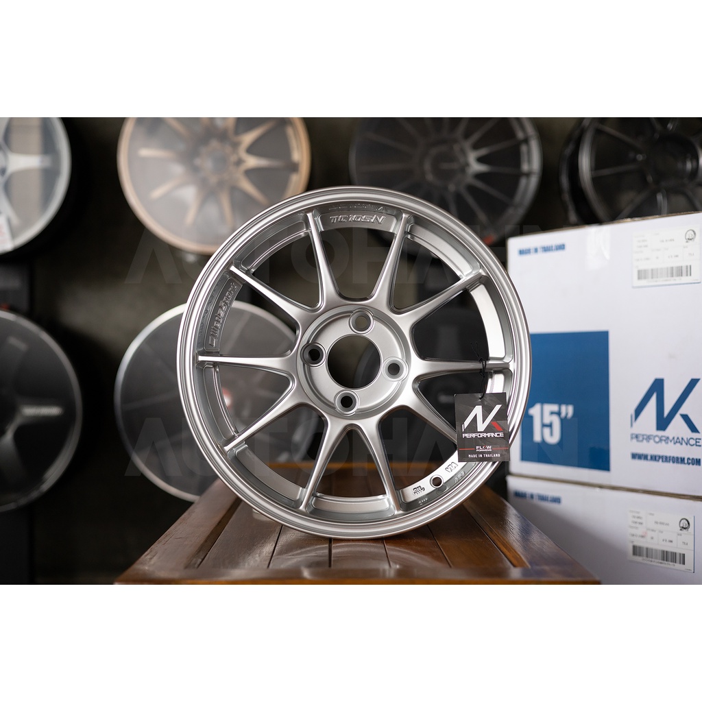 ล้อ NK performance ขอบ 15 นิ้ว รีดเบา Flow forming ลาย TC105N สี TS ...