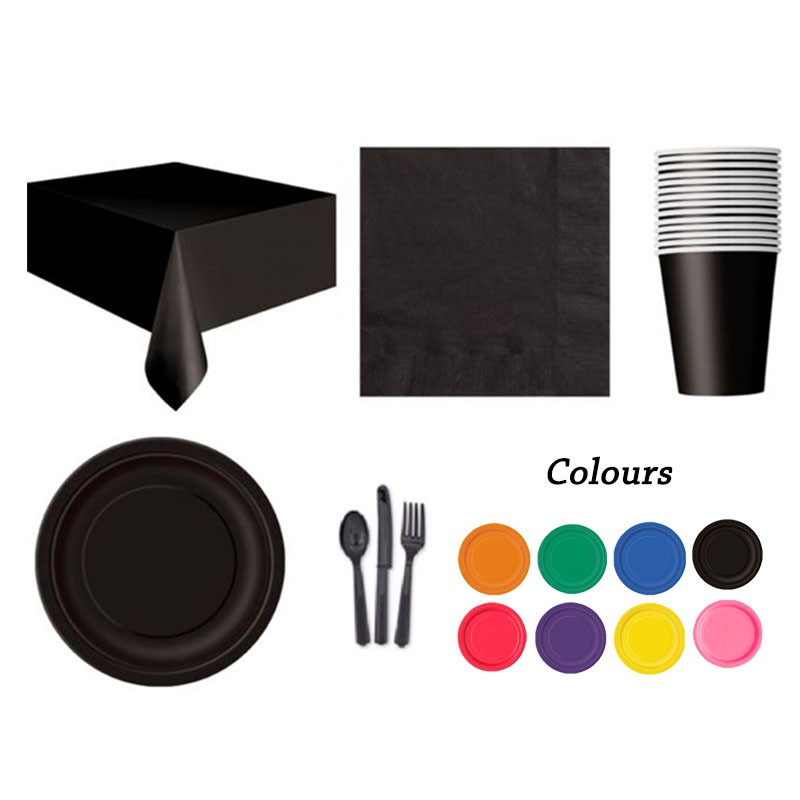 Party Tablewear-plates/cups/napkins/tablecovers/bags/balloons-8colour ...