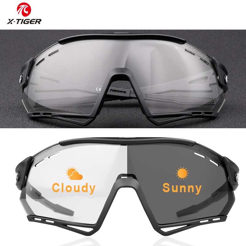 X-TIGER Photochromic Bike Glasses New EXS 5 Lens Cycling Eyewear UV400 Sports Sunglasses Men ...
