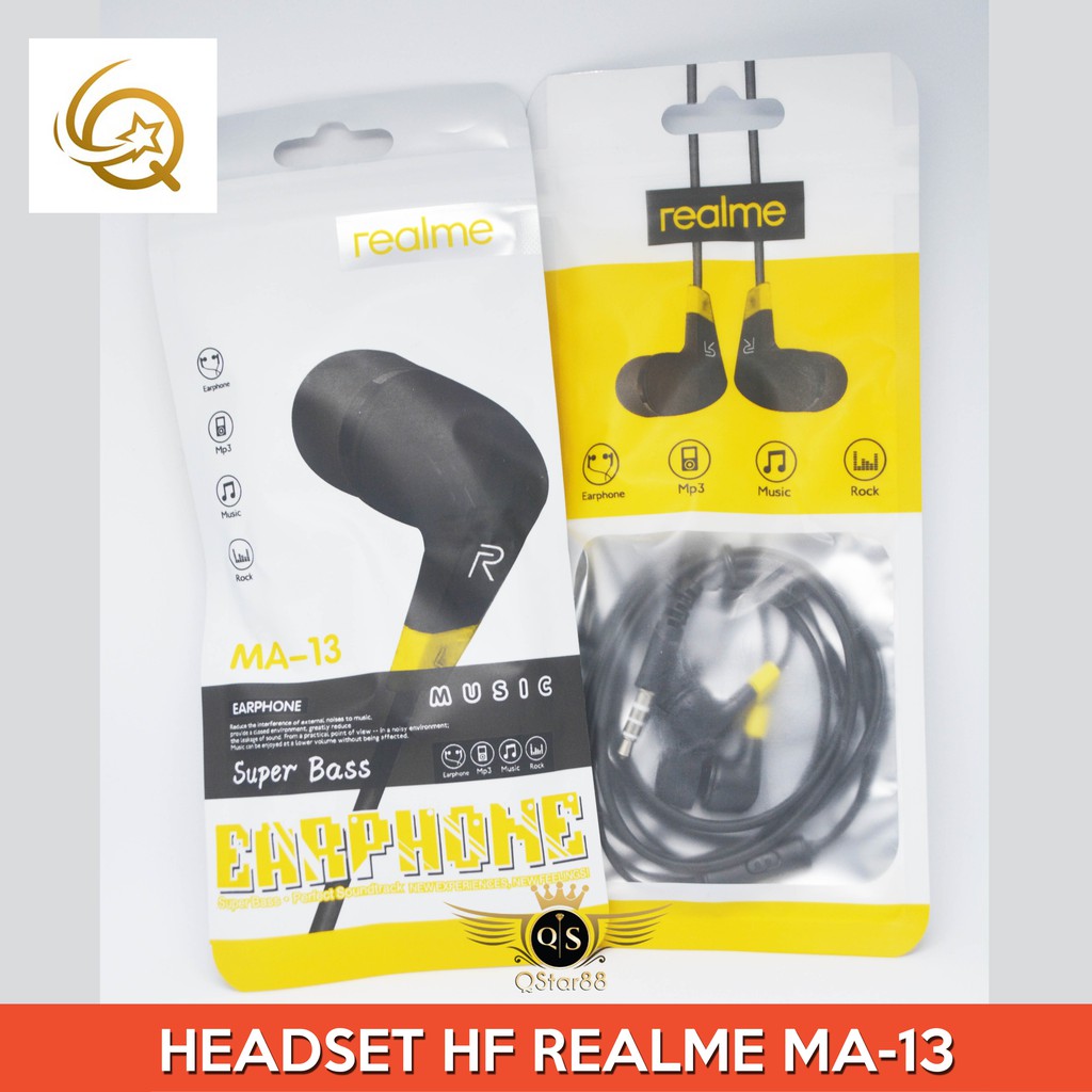 ชุดหูฟังแฮนด์ฟรีสําหรับ REALME MA-13 Superbasstereo MA13 - kutufixhs.th ...
