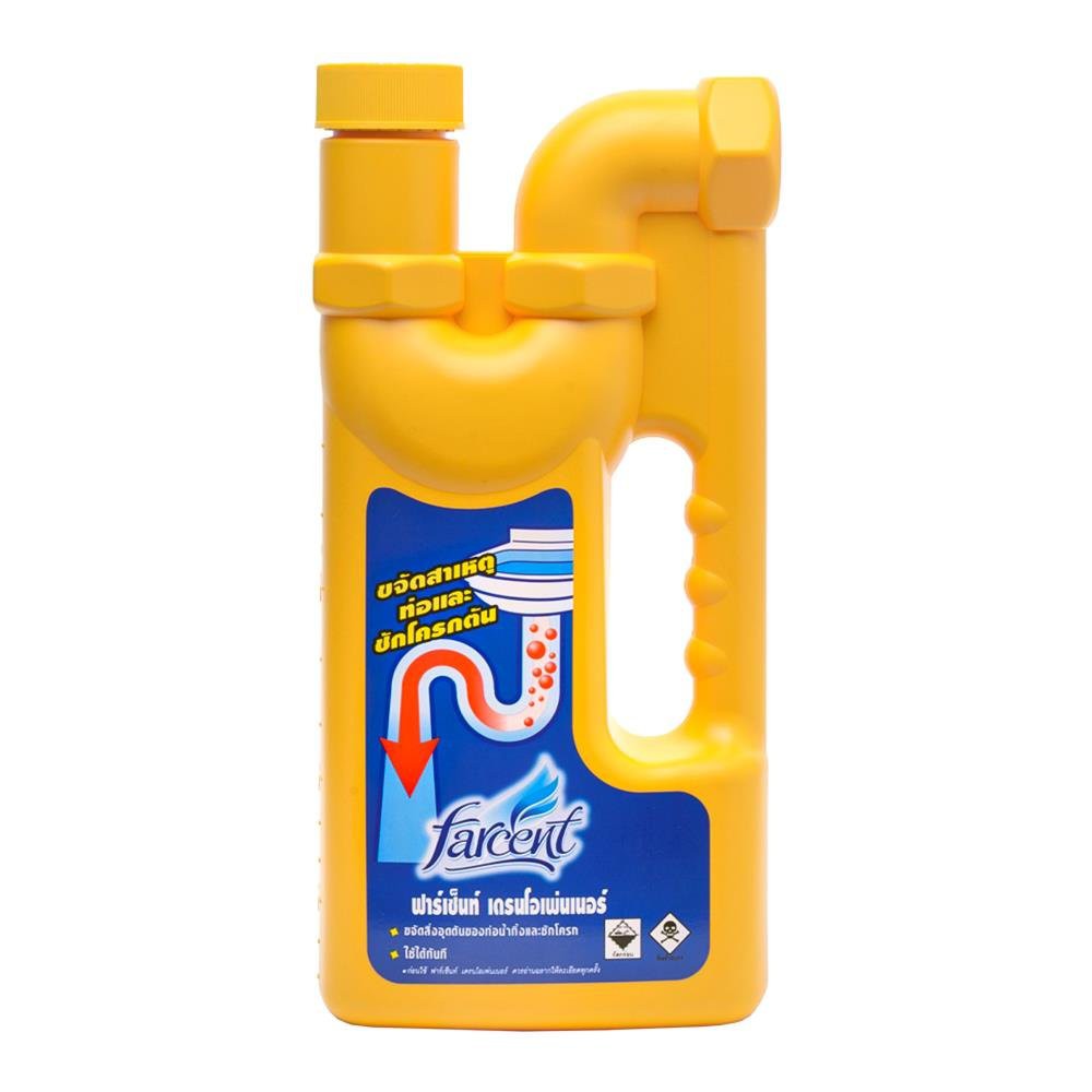 น้ำยาขจัดท่อตันท่อน้ำทิ้ง FARCENT 1L 1000ml Drain Unblocker Pipe ...