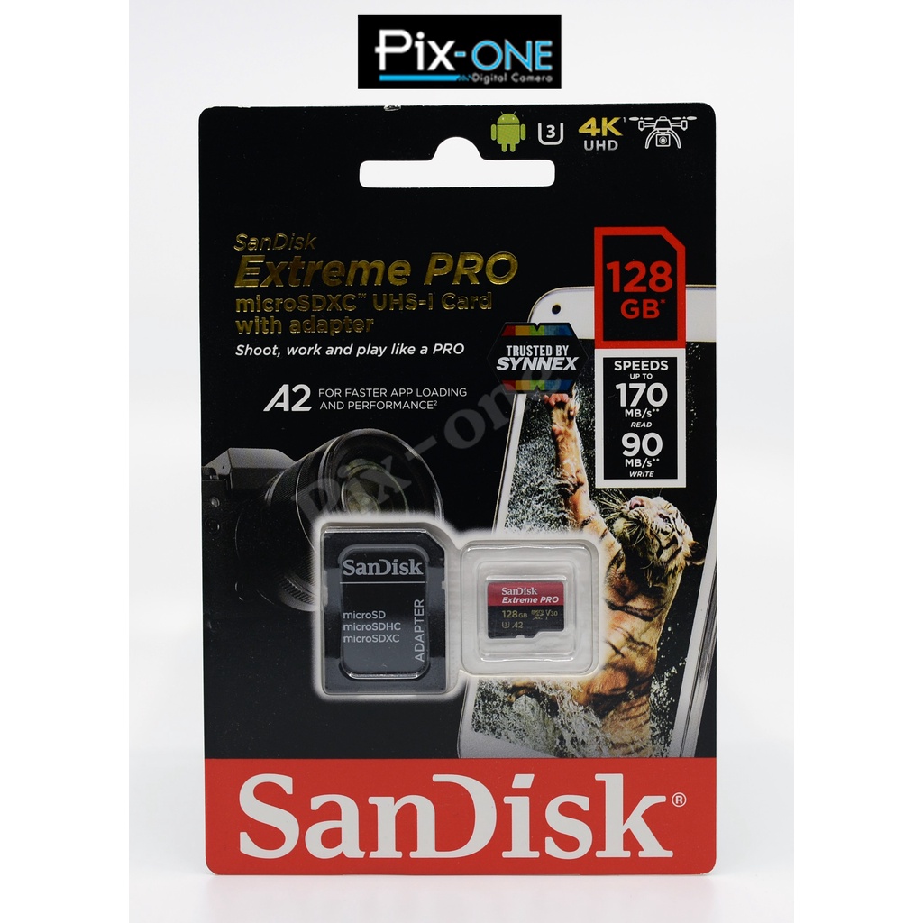 SanDisk Extreme Pro microSD 128GB (170Mbs) - pixoneonline - ThaiPick