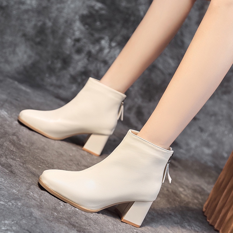 señora Moderna botas de tacón alto Casual botines nueva moda otoño 2021 ...