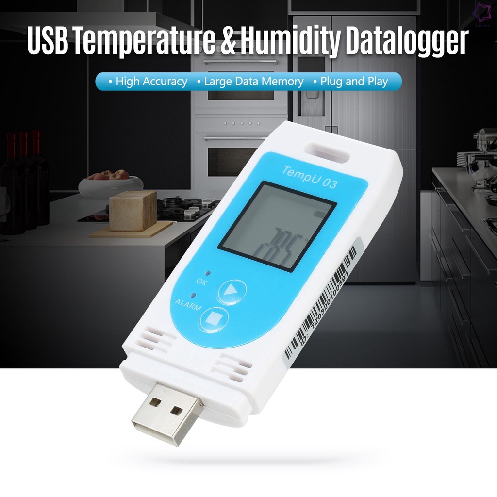 KKmoon USB Temperature Humidity Data Logger Reusable RH TEMP Datalogger ...