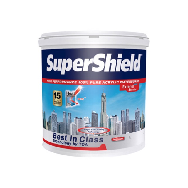 TOA SuperShield สีน้ำเช็ดได้รุ่นUltraพรีเมี่ยม ขนาด 1/4 แกลลอน ชนิดกึ่ง ...