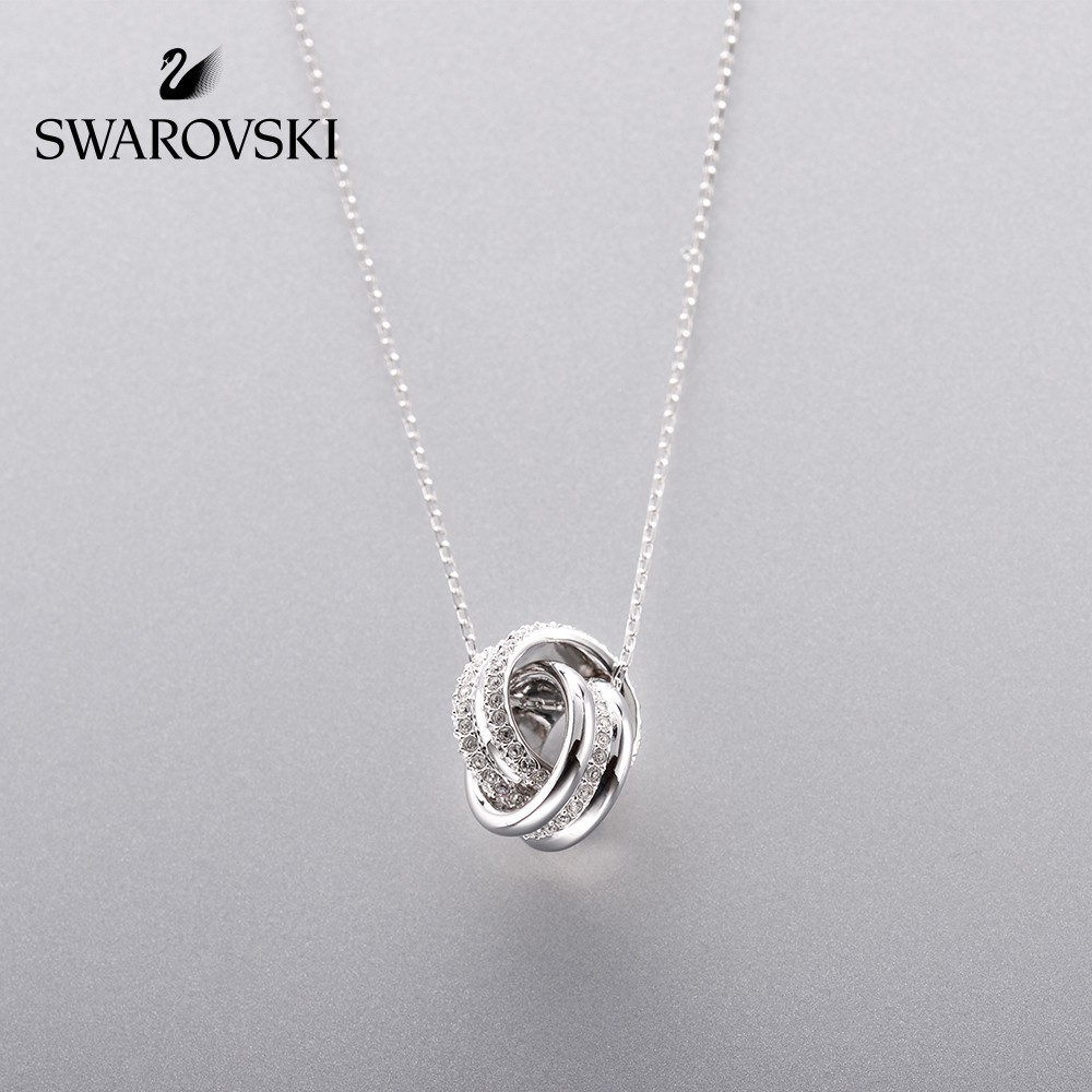 พร้อมส่ง100OriginalSwarovski FURTHER คริสตัล สร้อยคอแฟชั่นสตรี โรสโกลด์ ...