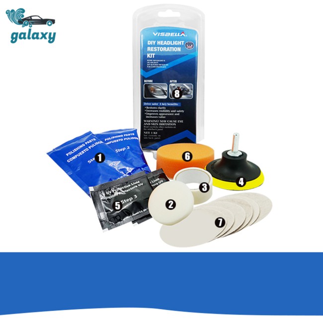 Car Headlight Lens Restoration Kit System Professional Restorer ...
