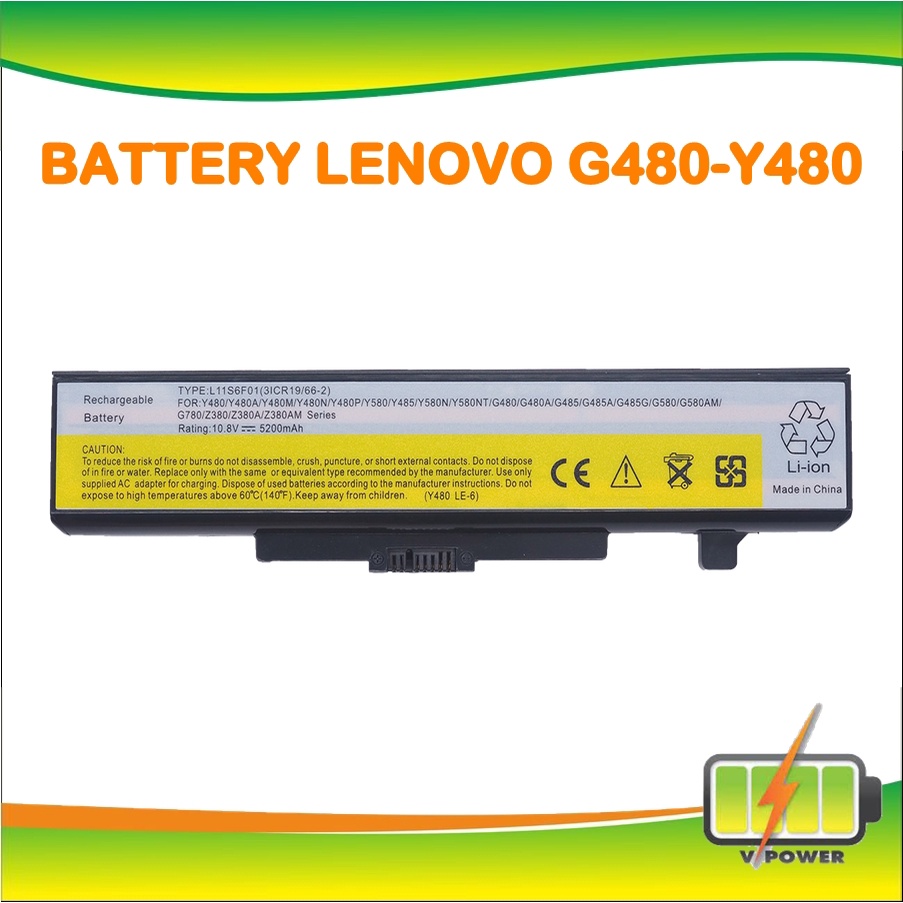 BATTERY LENOVO Y480-G480 สำหรับ Lenovo IdeaPad B480 B485 E430 E431 E445 ...