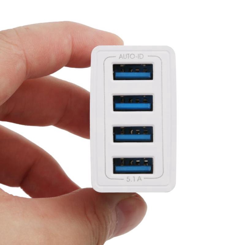 4 Ports USB Charger Adapter 5V EU Plug Mobile Phone Universal USB ...