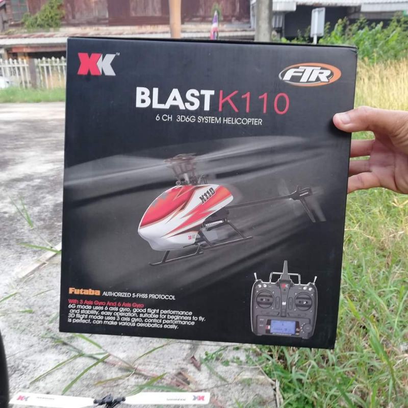 เฮลิคอปเตอร์ XK K110 Blash 6CH Brushless 3D6G บินเล่นท่าตีลังกาได้ ชถดพร้อมเล่น RTF ...