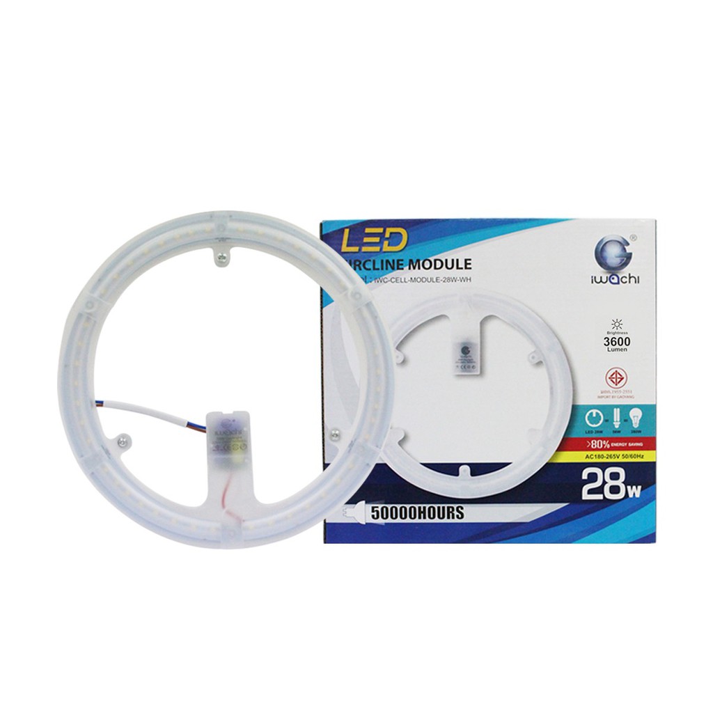 แผงไฟ หลอดไฟกลมติดเพดาน iwachi LED CELL-MODULE-WH แสงขาว 28W | Shopee ...