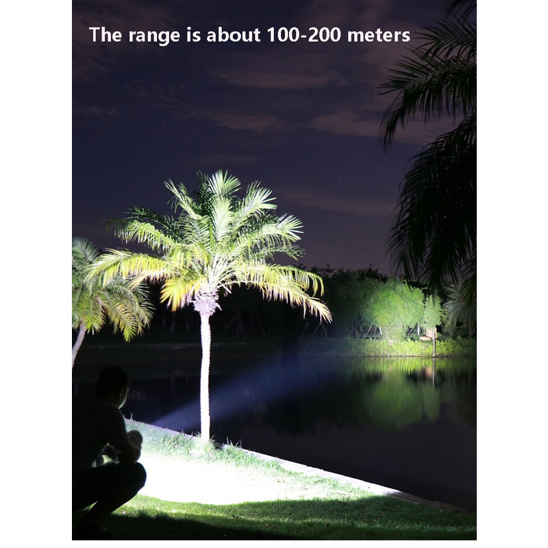 Suer Bright LED Tactical Flashlight USB Rechargeable owerful Flash ...