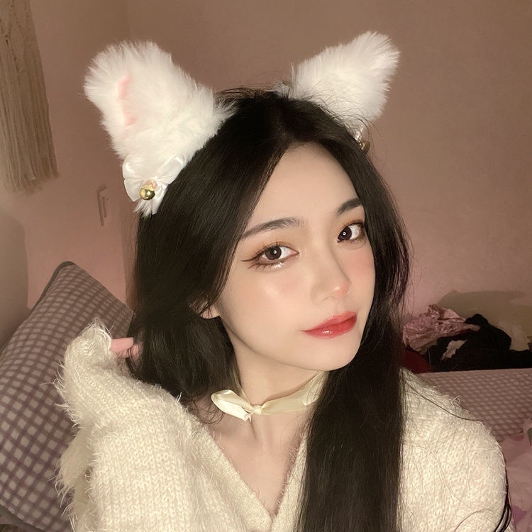∏ สุทธิสีแดงหูแมว headband headdress cat Christmas headband อุปกรณ์ ...