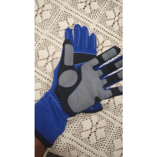 2016 car racing gloves polyester leather fireproof black blue and red ...