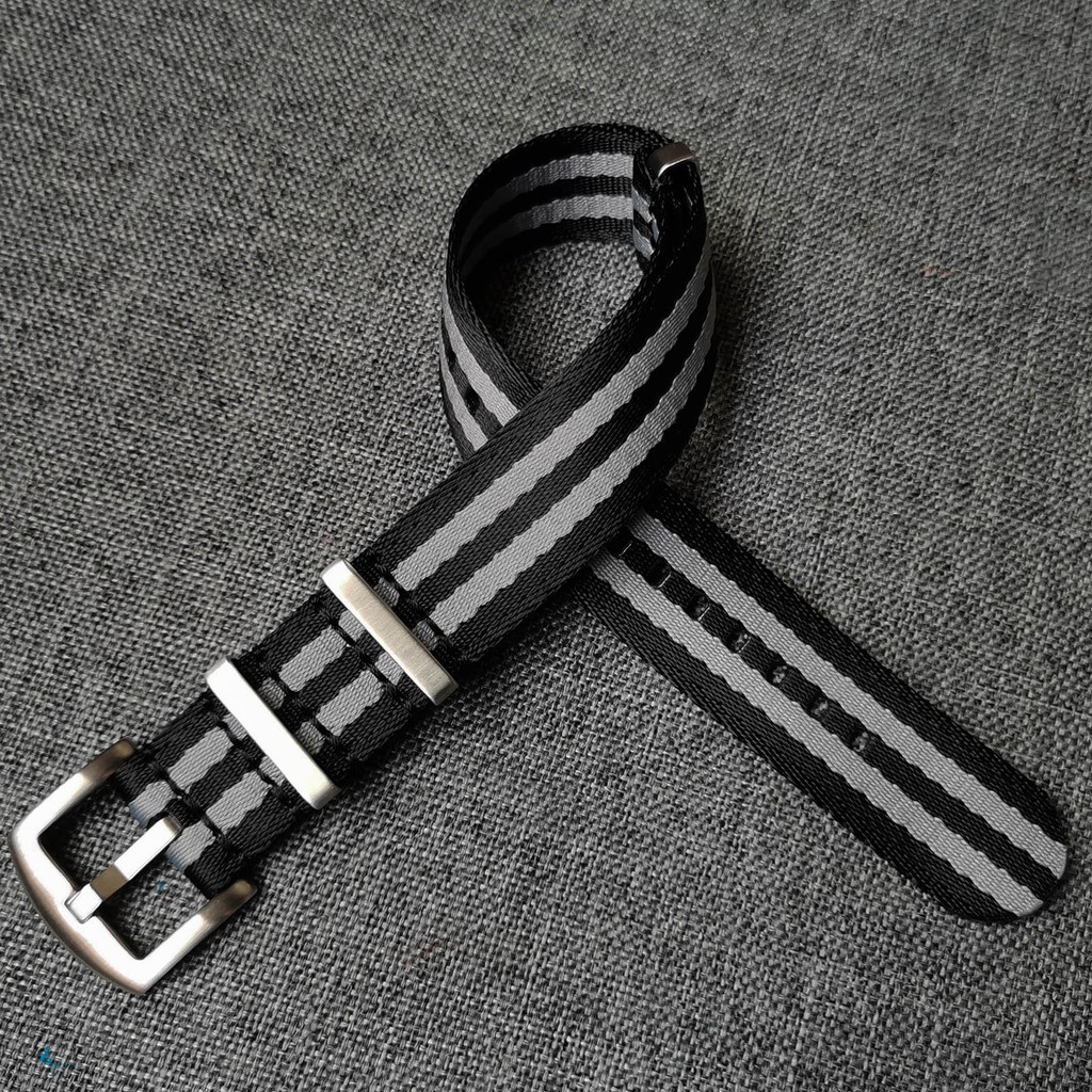 Premium Quality Striped 007 Nato Strap 20mm 22mm Nylon Watchbands for ...