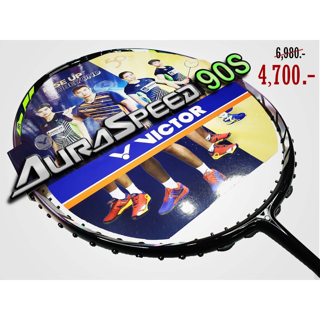 VICTOR ไม้แบดมินตัน รุ่น Auraspeed 90S (ARS-90S) รหัส TH แถมเอ็น+กริป ...