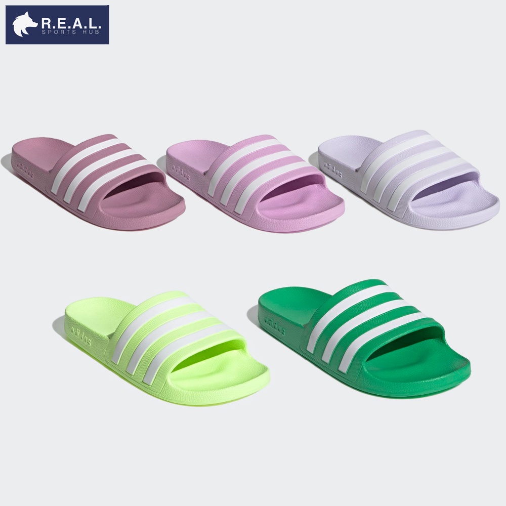 รองเท้าแตะ Adidas รุ่น Adilette Aqua โทนสีม่วง และ เขียว - realsportxsc ...