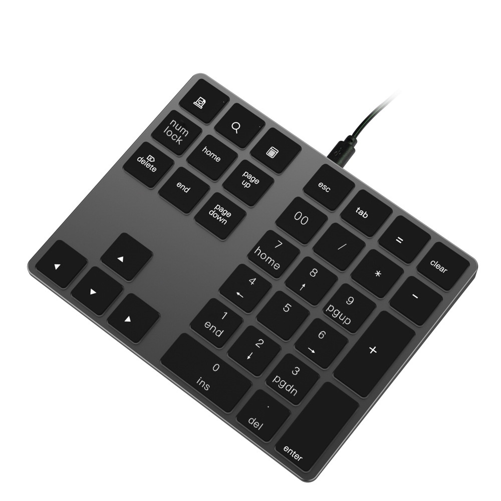 แป้นพิมพ์：34Keys Keyad Numeric Keyboard Wired Keyad Mini Digital ...