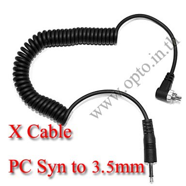 PC Sync Cable/Cord For Camera Flash Trigger with 3.5mm | Shopee Thailand