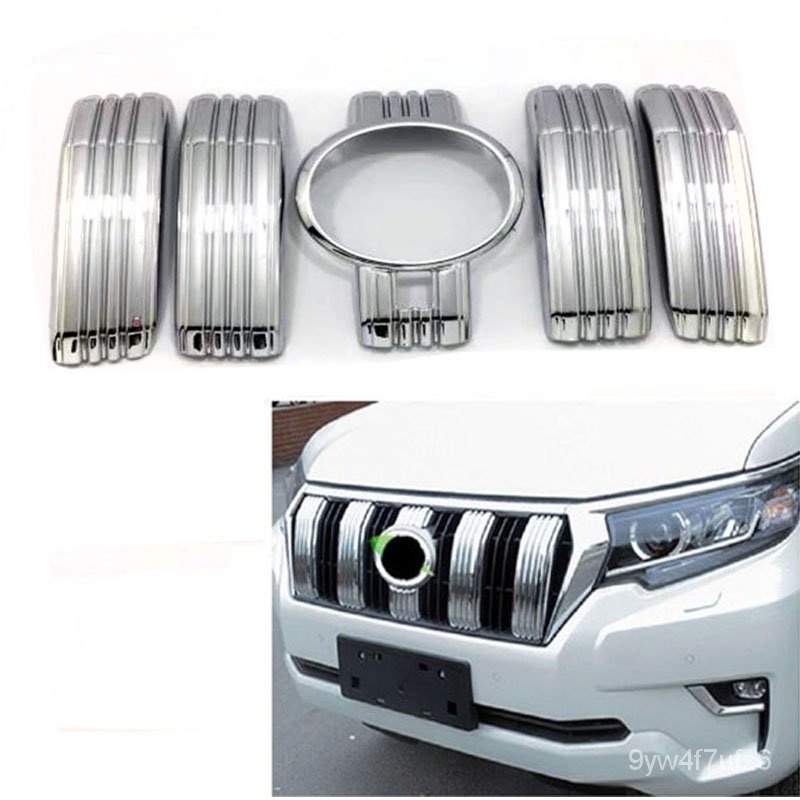 ABS Chrome Front Grille Grill Net Cover Trim For Toyota Land Cruiser ...