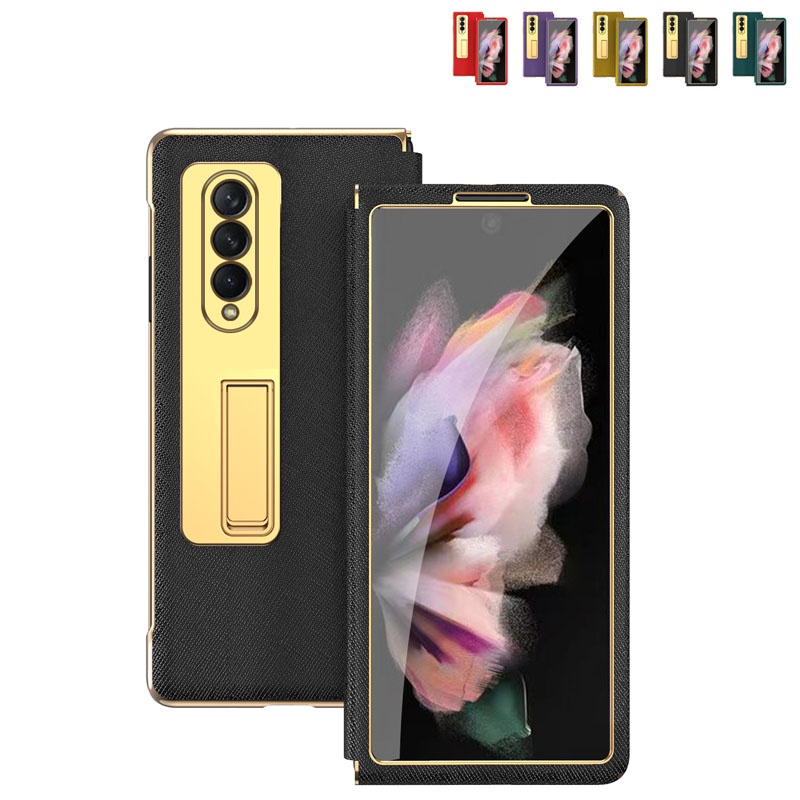 เคสกระจกบานพับ ด้านหน้า สําหรับ Samsung Galaxy Z Fold 4 3 2 2022 ...