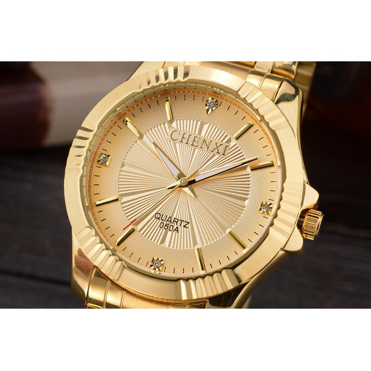 CHENXI Brand Classic Delicate Rhinestone Couple Lover Watches Fashion ...