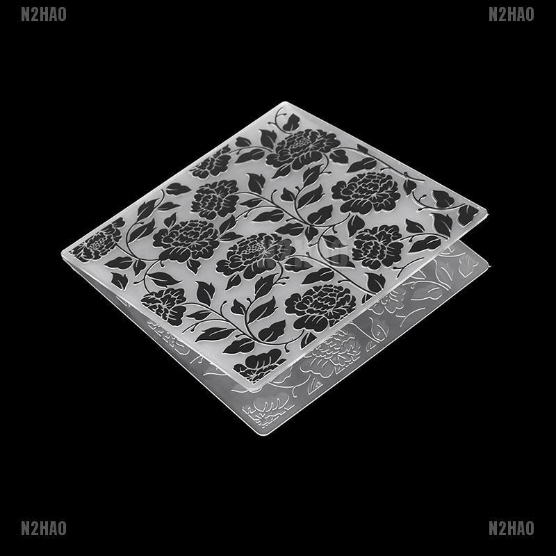 CP peony flower Embossing folders Plastic Embossing Folder For ...