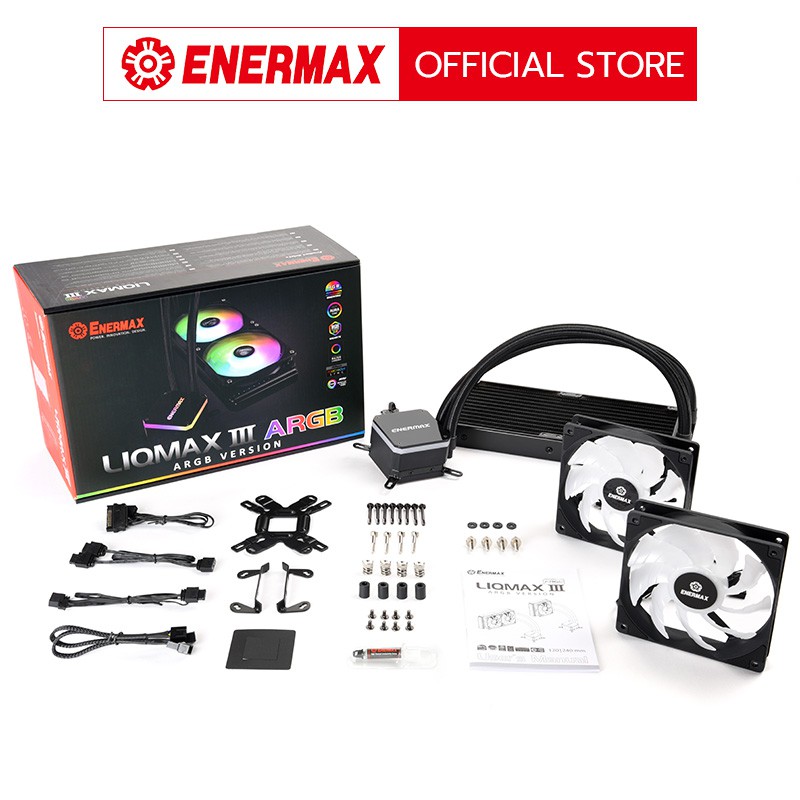 ENERMAX OFFICIAL STORE ENERMAX LIQMAX III 240MM ARGB BLACK ฟรีขา LGA1700 (CPU Liquid Cooler ชุด ...