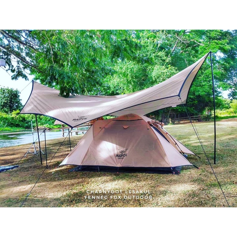 tarp MADFOX batwing 5x4.5 เมตร สีครีม สีดำ - madfox.rangsit - ThaiPick