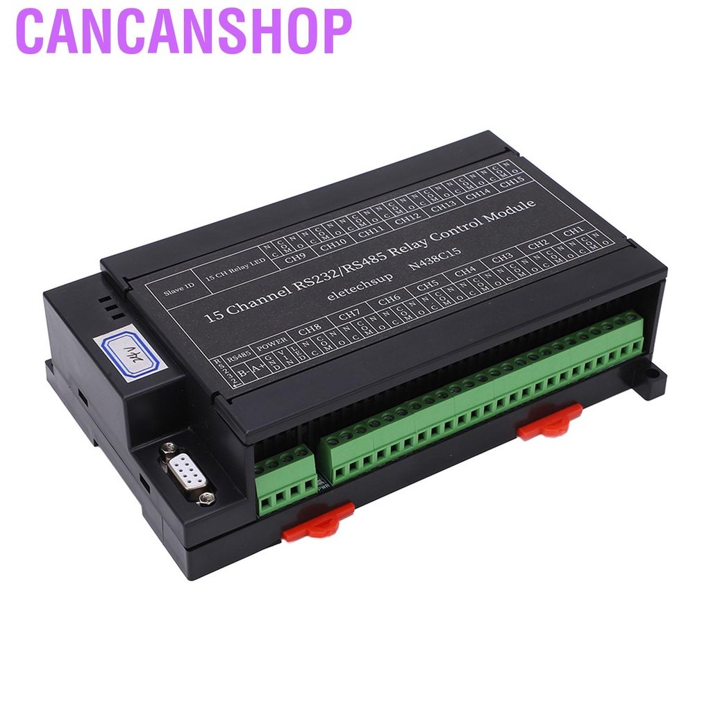 Cancanshop DC 24V Relay Control Module 15 Channel RS485 RS232 9600BPS Default Baud Rate | Shopee ...
