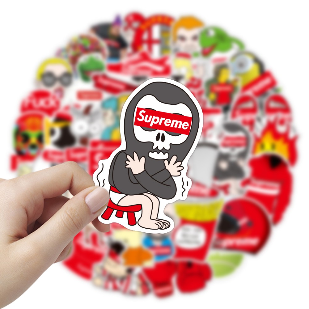 พร้อมส่งSup Supreme camping sticker สติกเกอร์กันน้ำรูปแบบที่แตกต่างกัน ...