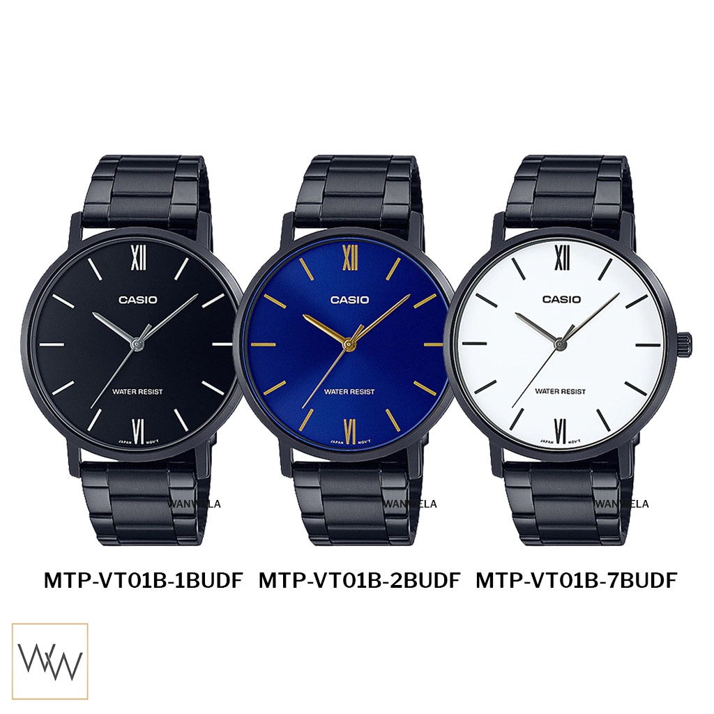 ใส่โค้ดลดเพิ่ม ของแท้ นาฬิกาข้อมือ Casio ผู้ชาย รุ่น MTP-VT01 สาย ...