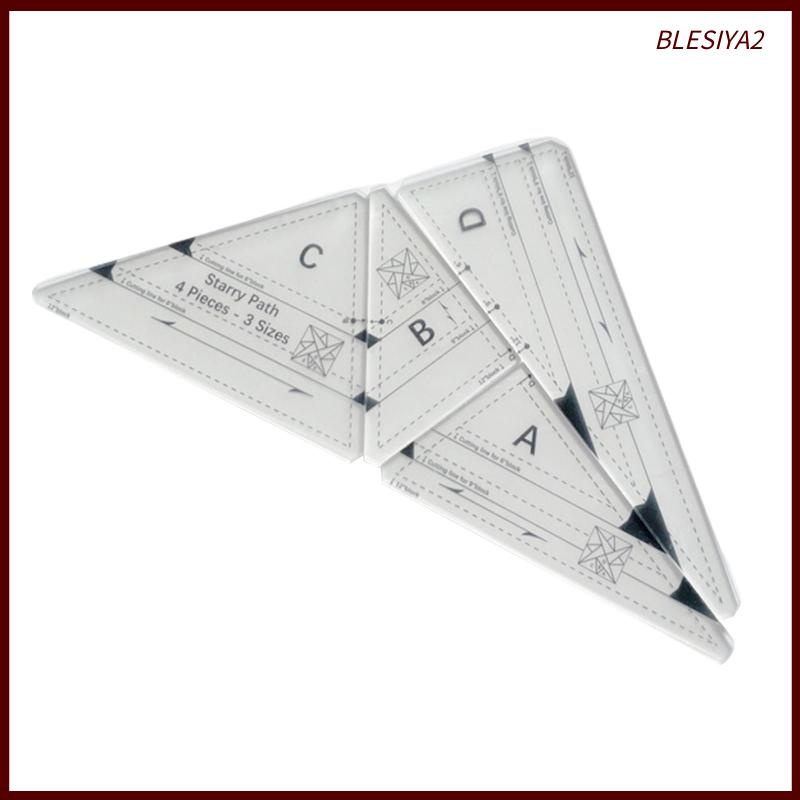 Set of 4 Triangle Quilting Ruler Sewing DIY Multi-Function Tool for ...