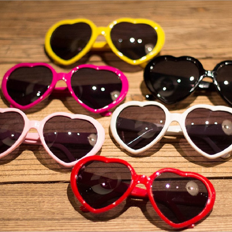 Magic789 Ins แว่นตากันแดด รูปหัวใจน่ารัก อินเทรนด์ ตลก พร็อพถ่ายภาพ ชายหาด แว่นตากันแดด พีช ...