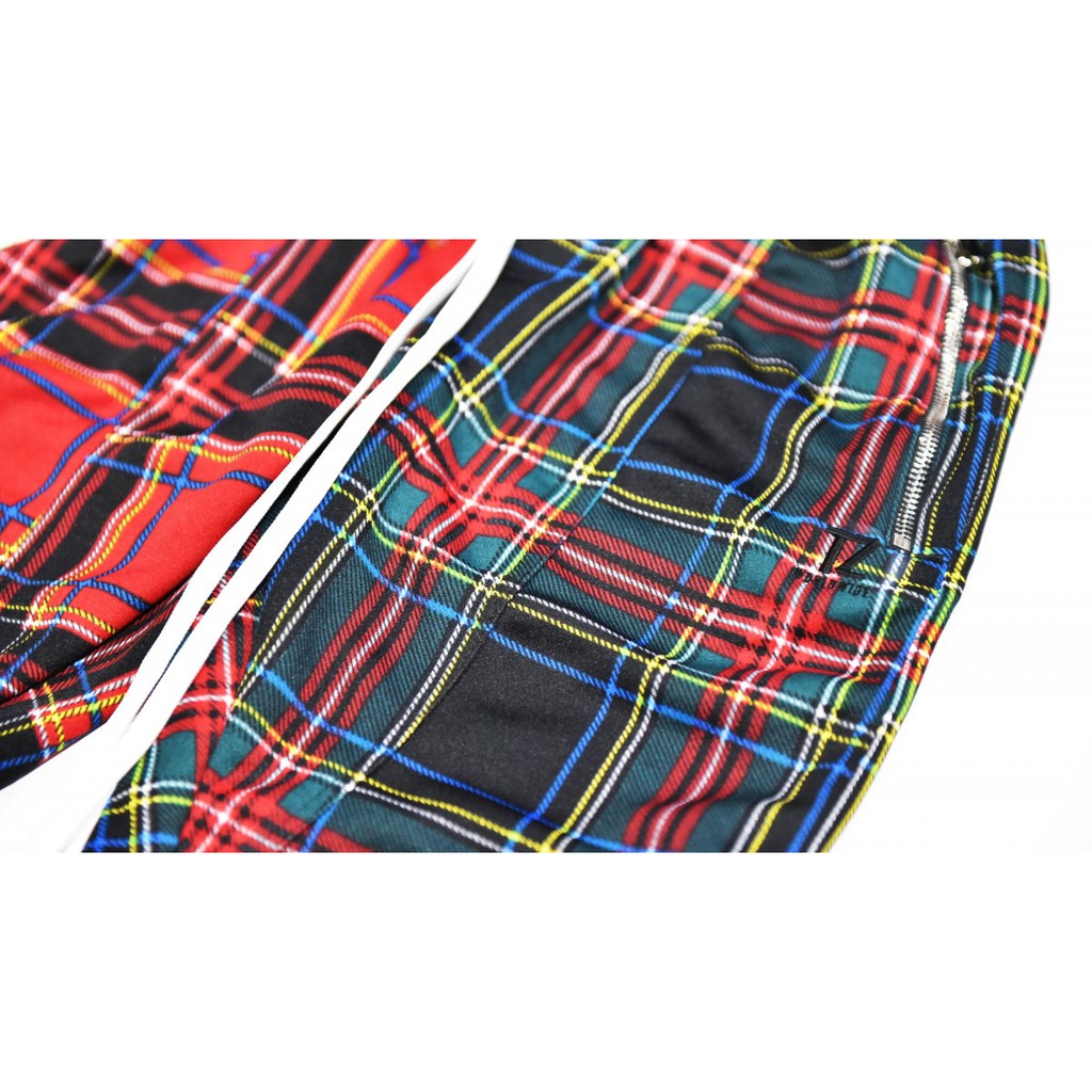 TZ worldwide TZ CROSS PLAID TRACK PANT - BLACK & RED - tzworldwide ...