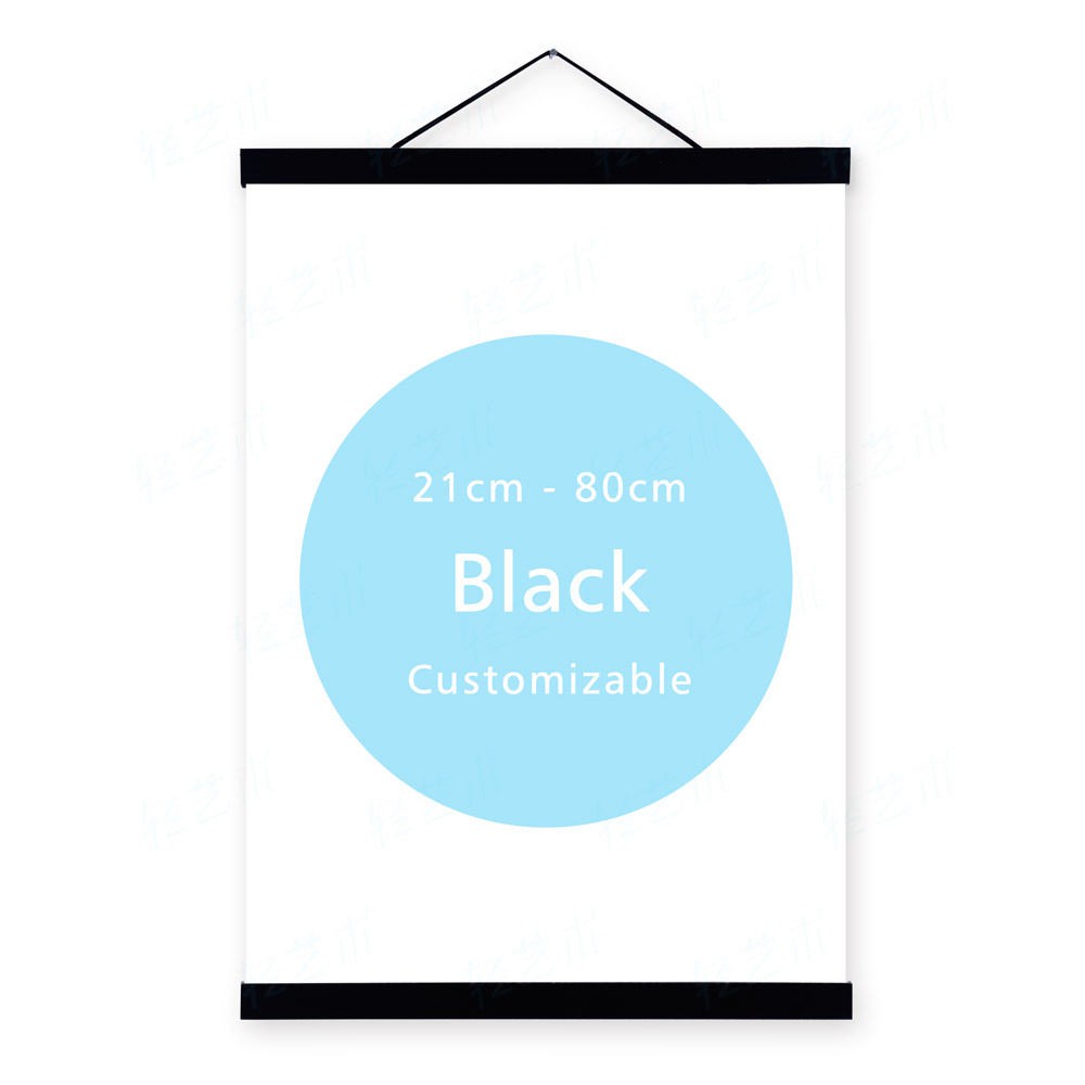 Modern DIY Black Magnet Picture Wooden Frame Painting Scroll Photo ...