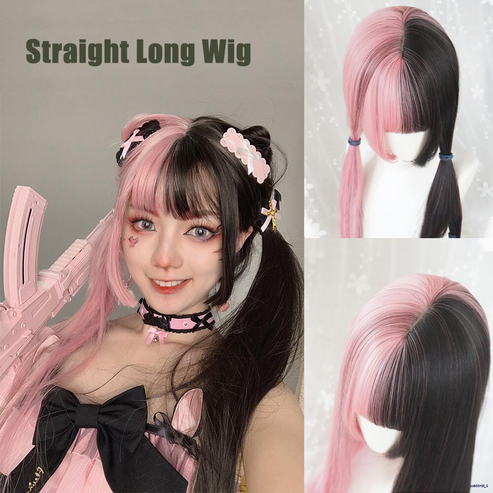 Women Female Hair Extension Synthetic Bangs Harajuku Goth Style Hair ...