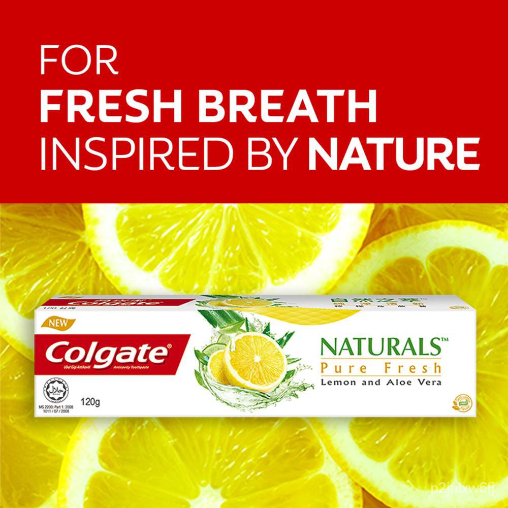 Colgate Naturals Pure Fresh (Lemon Aloe Vera) Toothpaste Valuepack 120g ...