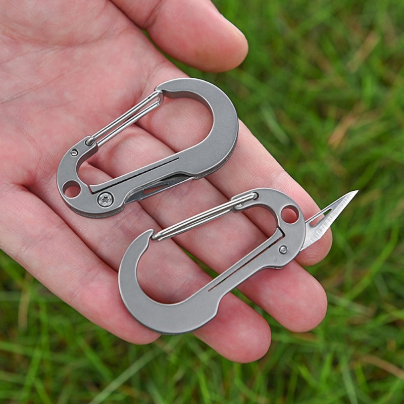 มีดเอนกประสงค์：Multifunction Titanium Alloy Keychain Climbing Chain ...
