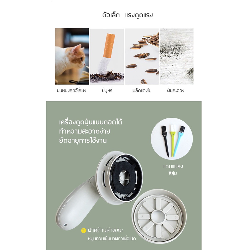พร้อมmini USB เครื่องดูดฝุ่น เครื่องดูดฝุ่น ไร้สาย พกพาในรถยนต์ ...