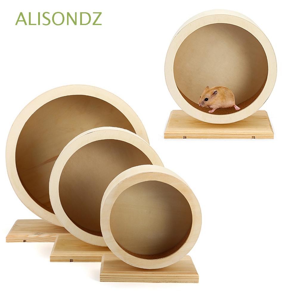 [new]ALISONDZ Wooden Running Disc Silent Hamster Toy Running Round ...