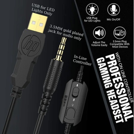 HP H500 GAMING HEADSET WIRED OVER-EAR – INTEK TRADING GROUP