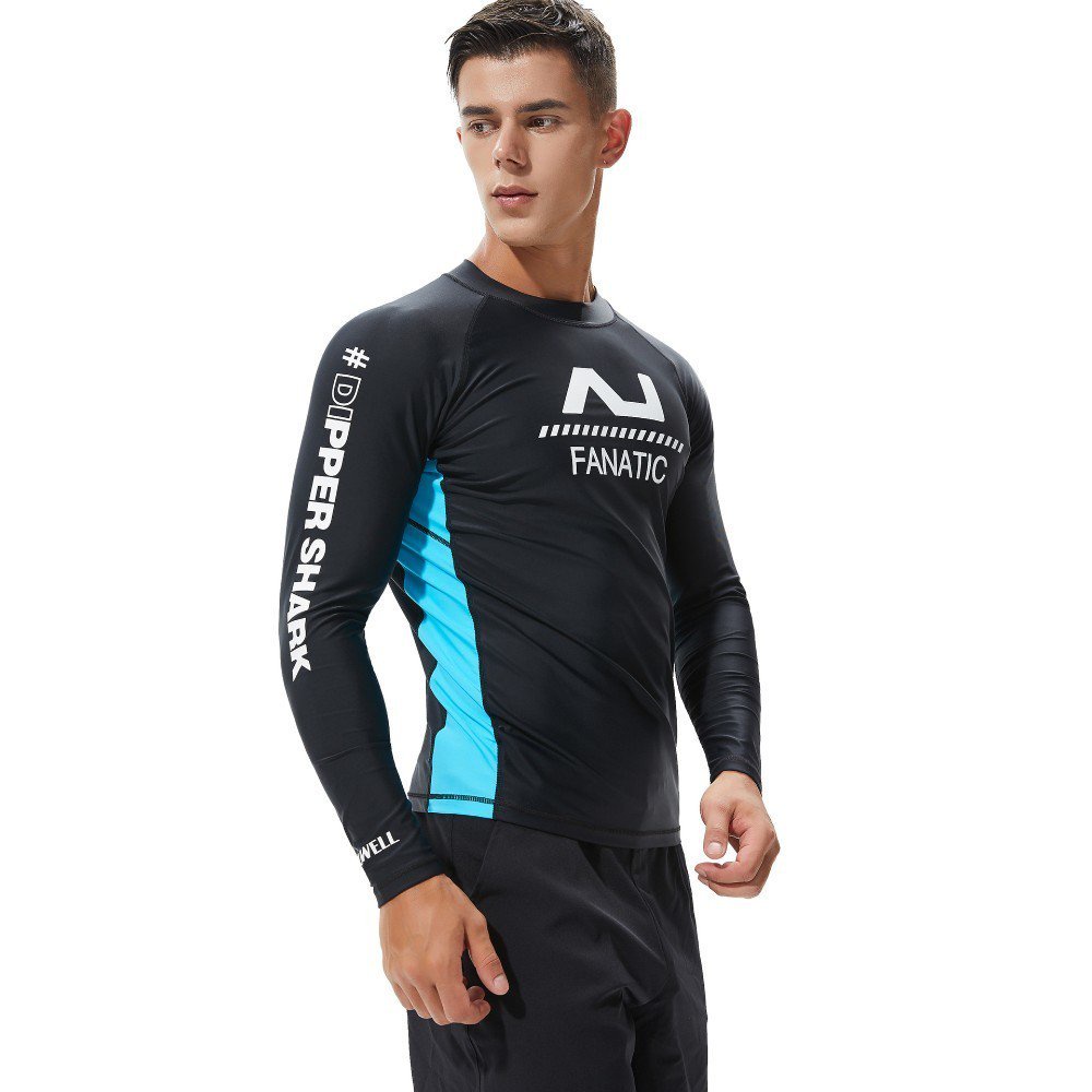 UV Protect Surfing Rash Guard Men Swimwear Long Sleeve Swimsuit Mens ...