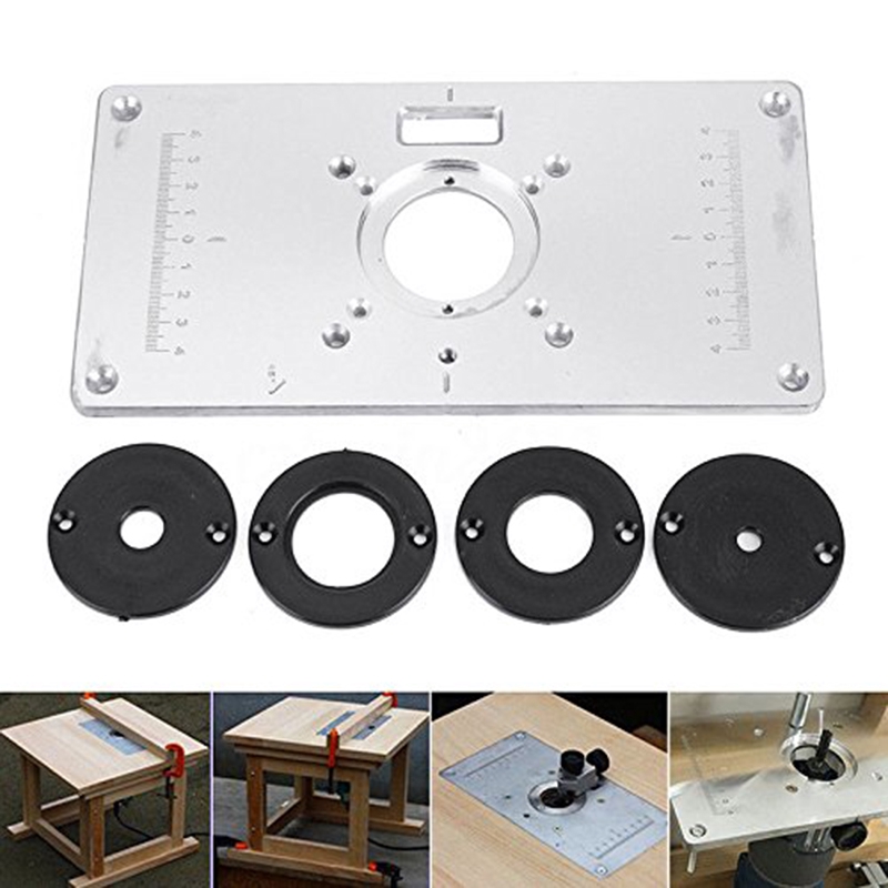 Router Table Plate 700C Aluminum Router Table Insert Plate 4 Rings ...