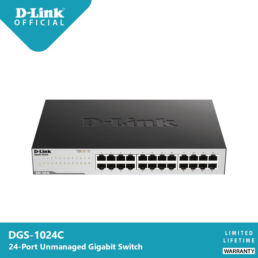 D-Link DGS-1024C 24-Port Gigabit Unmanaged Switch | Shopee Thailand