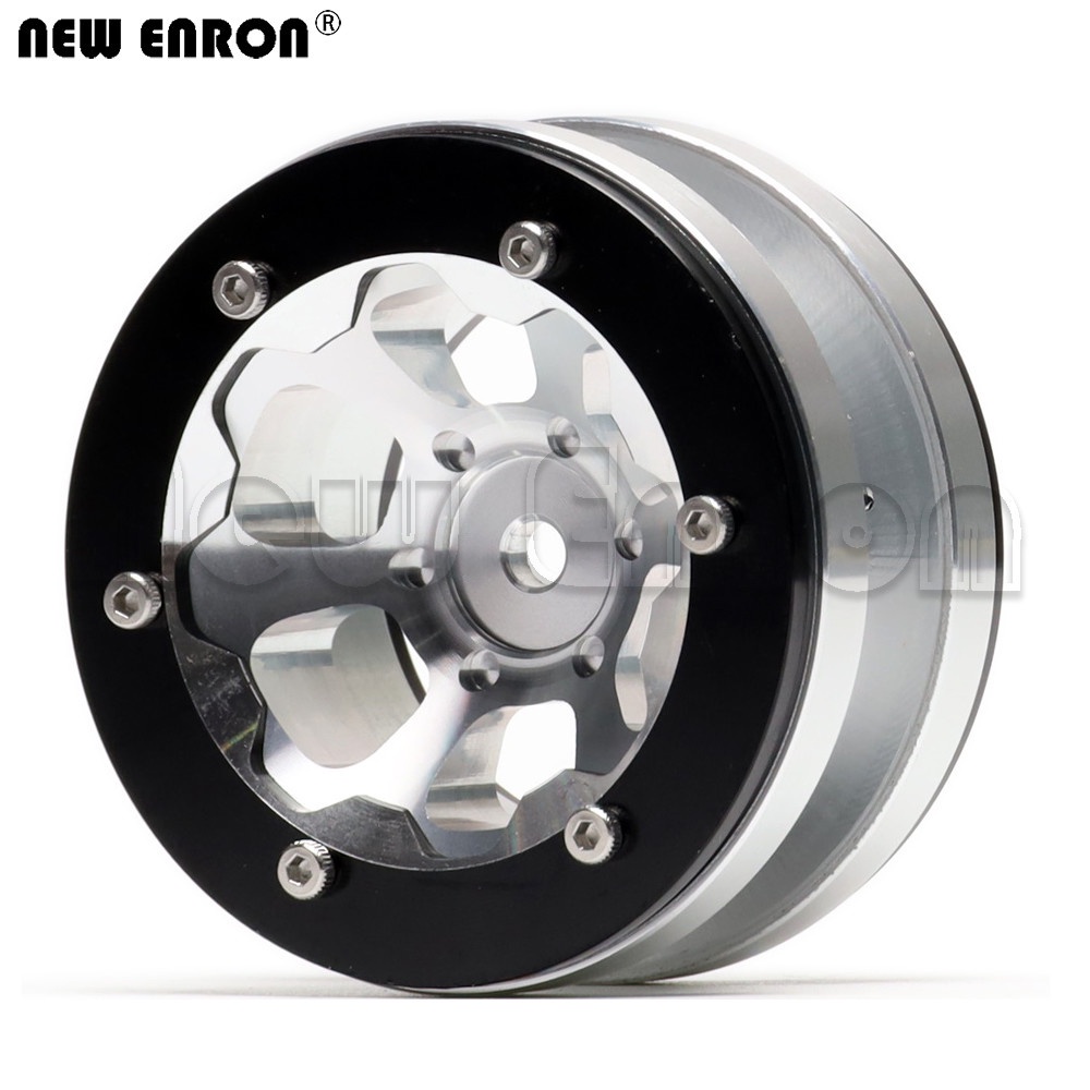 4Pc 1.9 inch Alloy Beadlock 6-Spoke RC Hub Wheel Rim For Car D90 D110 ...